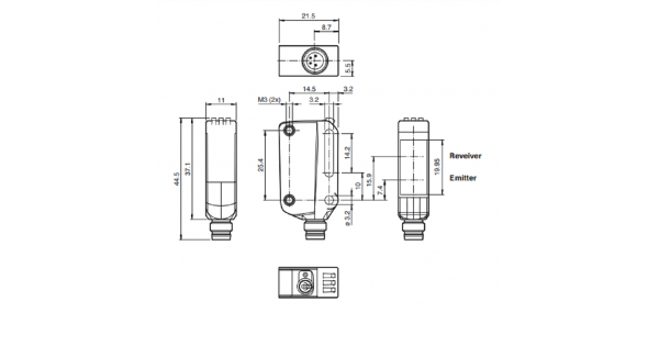 Sensor-Fotoelétrico-Pepperl-Fuchs-OBT300-R100-2EP-IO-V31-L